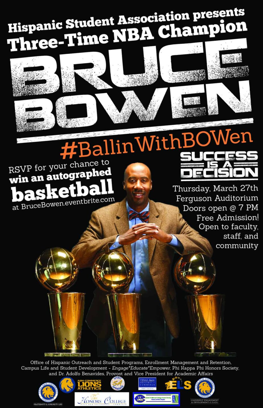 NBA Champ Bruce Bowen Comes to Commerce | East Texas A&M University, ETAMU